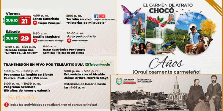 El Carmen de Atrato, Chocó: 150 años - Chocó7días.com